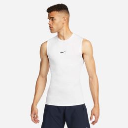 Tanktop Nike "M NP DF TOP SL TIGHT", Herren, Gr. L, wei&szlig;, schwarz, Obermaterial: 90% Polyester, 10% Elasthan, Tops Tanktop, sportlicher Stil, f&uuml;r Fitness und sportliche Aktivit&auml;ten, &auml;rmellos