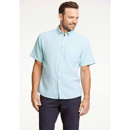 JACK'S INN 54 Leinenhemd JACK&rsquo;S "Leinenhemd (Kurzarm) Regular Fit", Herren, Gr. L, Normalgr&ouml;&szlig;en, mint gr&uuml;n, Obermaterial: 55% Leinen, 45% Baumwolle, Hemden