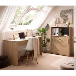 Tchibo - Schreibtisch &raquo;Arezzo&laquo; - 144x65x73,6cm - braun - Holz / Metall