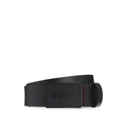 Lederg&uuml;rtel Hugo "Gethon Sz35", Herren, Gr. 90, schwarz 001, Leder, unifarben, G&uuml;rtel Lederg&uuml;rtel, mit Hugo Koppelschlie&szlig;e