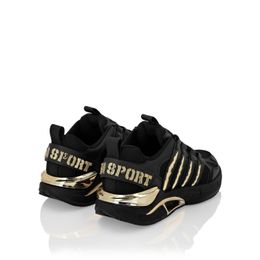 Laufschuh Plein Sport "Lo-Top Turnschuhe", Damen, Gr. 38, Normalschaft, schwarz (0293, schwarz, lightgold), Schuhe Laufschuh