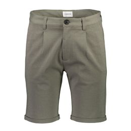 Chinoshorts LINDBERGH "Chino-Shorts Regular Fit", Herren, Gr. L, mid army mix, Obermaterial: 75% Polyester, 22% Viskose, 3% Elasthan, meliert, regular fit, Hosen Chinoshorts