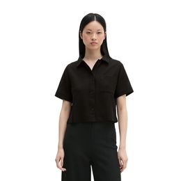 Marc O'Polo Kurzarmshirt MARC O'POLO "aus Baumwoll-Mix-Jersey", Damen, Gr. L, schwarz, Obermaterial: 55% Baumwolle, 45% Polyester, unifarben, loose fit, Shirts