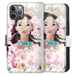 DeinDesign iPhone 12 Pro Handy Klapph&uuml;lle Handyh&uuml;lle aus Kunst Leder wei&szlig; Flip Case Disney Pocahontas Official Licensed Product Sideflip mit Lasche