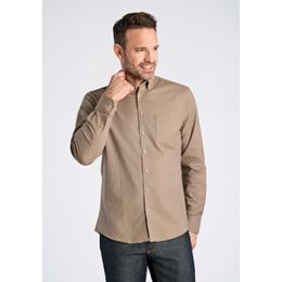 JACK'S INN 54 Businesshemd JACK&rsquo;S "Oxford-Hemd (Langarm) Regular Fit", Herren, Gr. L, Normalgr&ouml;&szlig;en, beige (mid stone mix), Obermaterial: 97% Baumwolle, 3% Elasthan, Hemden
