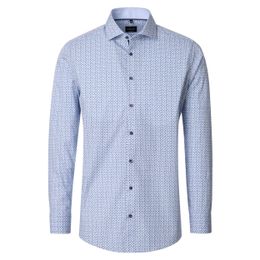 Businesshemd Venti "Venti Businesshemd Print", Herren, Gr. 40, Normalgr&ouml;&szlig;en, blau, 100% Baumwolle, bedruckt, comfort fit, Hemden
