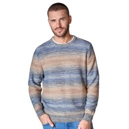 Strickpullover Casamoda "Casamoda Pullover gestreift", Herren, Gr. L, braun, 100% Baumwolle, Pullover Strickpullover