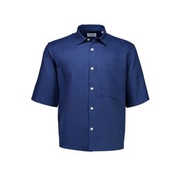 Kurzarmhemd LINDBERGH "Freizeithemd (Kurzarm) Regular Fit", Herren, Gr. L, Normalgr&ouml;&szlig;en, faded blau, Obermaterial: 70% Baumwolle, 30% Polyester, Hemden