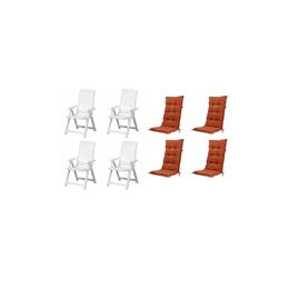 siena GARDEN Gartensessel 8er-Set Tampa wei&szlig; Ma&szlig;e (cm): B: 61 H: 109 &raquo; M&ouml;bel Kraft