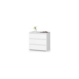 M&ouml;bel Kraft Kommode mit 3 Schubladen wei&szlig; Ma&szlig;e (cm): B: 60 H: 57 &raquo; M&ouml;bel Kraft