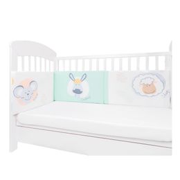 Kikkaboo Nestchen my Home Babybett 140 x 70 cm Bettumrandung 210 cm Baumwolle gr&uuml;n