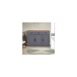 Inter Link FSC Sideboard Forenzo, Kiefer Massivholz - grau, oak Colori