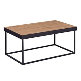 Inter Link Couchtisch Sofatisch Passione - schwarz und eiche artisan nachbildung