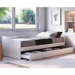 Inter Link Funktionsbett Kinderbett Leonie 90x190 cm inkl. Lattenrost und Ausziehbett - versch. Ausf&uuml;hrungen - Weiss