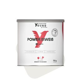 forever young Power Eiwei&szlig; Dose - Erdbeer-Rhabarber