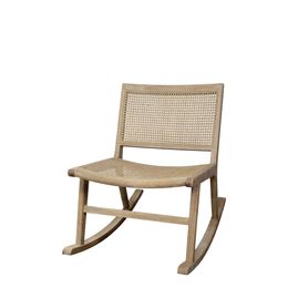 Chic Antique Brocante Schaukelstuhl aus Rattan & Gummibaum 59 x 88 x 78 cm skandinavische Deko Online Shop