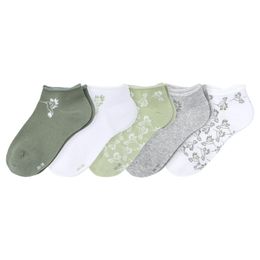 Gina Benotti 5 Paar Damen Sneaker-Socken mit Blumen