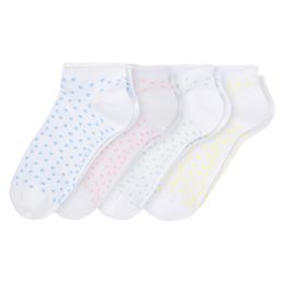 Gina Benotti 4 Paar Damen Sneaker-Socken mit Punkten