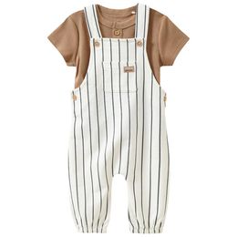 Topomini Newborn Set aus T-Shirt und Latzhose