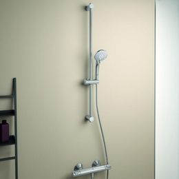 Ideal Standard Idealrain Brausekombination A7204AA 90 cm, mit Brausethermostat, Brausestange, 3F-Handbrause, 8l, chrom