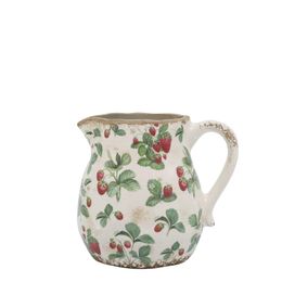 Chic Antique Fraises KeramikKanne mit Erdbeer-Motiv 15 cm, &Oslash;16 cm skandinavische Deko Online Shop