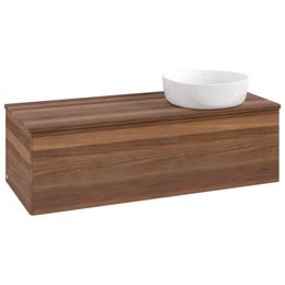 Villeroy & Boch Villeroy und Boch Antao Waschtisch-Unterschrank L34012HM mit Beleuchtung, 120x36x50cm, Waschbeckenplattenfarbe warm walnut, warm walnut