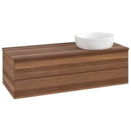 Villeroy & Boch Villeroy und Boch Antao Waschtisch-Unterschrank L23012HM mit Beleuchtung, 120x36x50cm, Waschbeckenplattenfarbe warm walnut, warm walnut