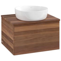 Villeroy & Boch Villeroy und Boch Antao Waschtisch-Unterschrank L29012HM mit Beleuchtung, 60x36x50cm, Waschbeckenplattenfarbe warm walnut, warm walnut