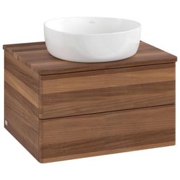 Villeroy & Boch Villeroy und Boch Antao Waschtisch-Unterschrank L18012HM mit Beleuchtung, 60x36x50cm, Waschbeckenplattenfarbe warm walnut, warm walnut