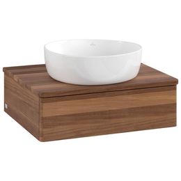 Villeroy & Boch Villeroy und Boch Antao Waschtisch-Unterschrank L07012HM mit Beleuchtung, 60x19x50cm, Waschbeckenplattenfarbe warm walnut, warm walnut