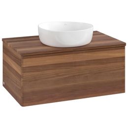 Villeroy & Boch Villeroy und Boch Antao Waschtisch-Unterschrank L30012HM mit Beleuchtung, 80x36x50cm, Waschbeckenplattenfarbe warm walnut, warm walnut