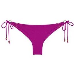 Bikini-Hose Triumph "Summer Sunset Brazilian", Damen, Gr. 38, N-Gr, raspberry juice, Glitzergarne;Microfaser, Obermaterial: 70% Polyamid, 16% metallisierte Fasern, 14% Elasthan, Badehosen Bikini-Hose, verstellbare Seitenb&auml;nder mit Metallperlen, Glitzergarn