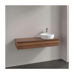 Villeroy & Boch Villeroy und Boch Antao Waschtisch-Unterschrank L12012HM mit Beleuchtung, 1 Auszug, 1200 x 190 x 500 mm, Front ohne Struktur, Warm Walnut / Warm Walnut