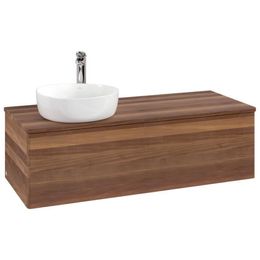 Villeroy & Boch Villeroy und Boch Antao Waschtisch-Unterschrank L33052HM 120x36x50cm, Hahnloch, Waschbeckenplattenfarbe warm walnut, warm walnut