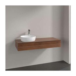 Villeroy & Boch Villeroy und Boch Antao Waschtisch-Unterschrank L11152HM mit Beleuchtung, 1 Auszug, 1200 x 190 x 500 mm, Front mit Struktur, Warm Walnut / Warm Walnut
