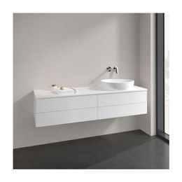 Villeroy & Boch Villeroy und Boch Antao Waschtisch-Unterschrank K27150MT 160x36x50cm, Hahnloch, Waschbeckenplattenfarbe Lack, white matt lacquer