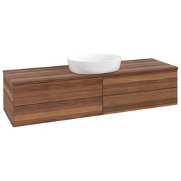 Villeroy & Boch Villeroy und Boch Antao Waschtisch-Unterschrank L25012HM mit Beleuchtung, 160x36x50cm, Waschbeckenplattenfarbe warm walnut, warm walnut