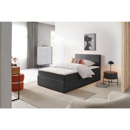 P & B Boxbett, Grau, Kunststoff, H2, H&ouml;he ca. 17 cm, 120x200 cm, Schlafzimmer, Betten, Boxspringbetten