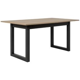 P & B Esstisch, Sonoma Eiche, Holzwerkstoff, rechteckig, U-Form, 90x75x160 cm, ausziehbar, Esszimmer, Tische, Esstische, Esstische ausziehbar