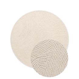 Hanse Home Wollteppich Calmio, Creme, Textil, Struktur, rund, f&uuml;r Fu&szlig;bodenheizung geeignet, in verschiedenen Gr&ouml;&szlig;en erh&auml;ltlich, pflegeleicht, strapazierf&auml;hig, Teppiche & B&ouml;den, Teppiche, Naturteppiche