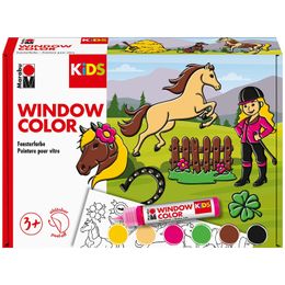 buttinette Marabu KiDS Window Color-Set "Ponyhof", 6x 25 ml