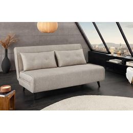 Riess Ambiente Schlafsessel SMART MULTIFUNCTION 140cm champagner Vogue Seiden Samtstoff Riess-Ambiente Modern Retro