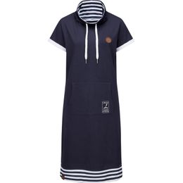 CR&Eacute;ATION L Damen Jerseykleid mit Kontraststreifen marine Gr&ouml;&szlig;e 40