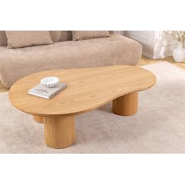 Riess Ambiente Stilvoller Couchtisch ORGANIKO 130cm natur Eiche organische Form Riess-Ambiente Sofatisch Wohnzimmertisch