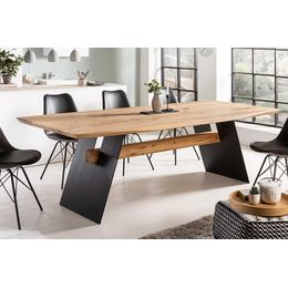 Riess Ambiente Design Esstisch GRAND OAK 240cm natur Wildeiche Massivholz Riess-Ambiente Konferenztisch Esszimmertisch K&uuml;chentisch rechteckig 2 Personen