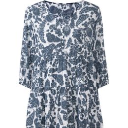 CR&Eacute;ATION L Damen Tunika mit Ornament-Druck dunkelblau-wei&szlig;-gemustert Gr&ouml;&szlig;e 38
