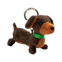 Nici Schl&uuml;sselanh&auml;nger Dackel 10cm liegend, Schl&uuml;sselring braun