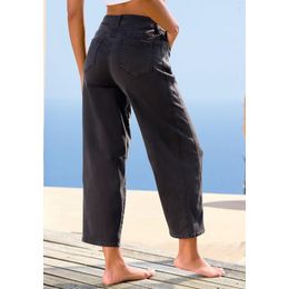 Buffalo Ankle-Jeans schwarz Gr. 44 f&uuml;r Damen. Figurumspielend. Nachhaltig.