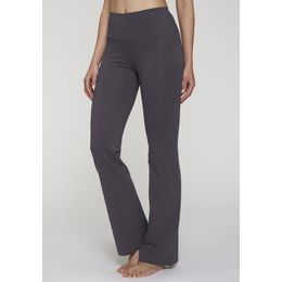 active by Lascana LASCANA ACTIVE Jazzpants grau Gr. 32/34 f&uuml;r Damen. Mit Logodruck. Nachhaltig.