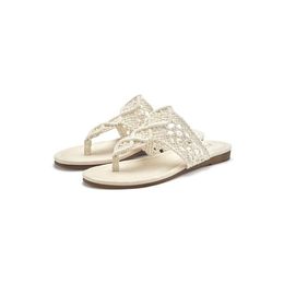 Lascana Pantolette 'Sommerschuh, Zehentrenner, Sandale, offener Schuh, Mule,' beige Gr. 37 f&uuml;r Damen